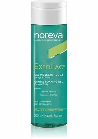 Средство для умывания noreva exfoliac gentle foaming gel, 200 мл