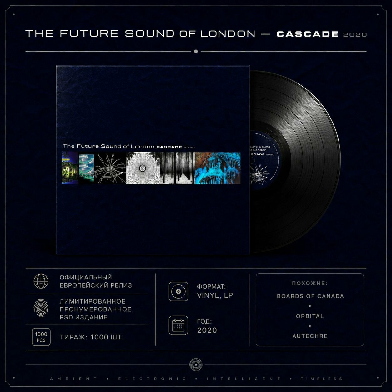 The Future Sound Of London - Cascade 2020 (lim. 1000 copy RSD numbered LP) новая лимитированная пластинка