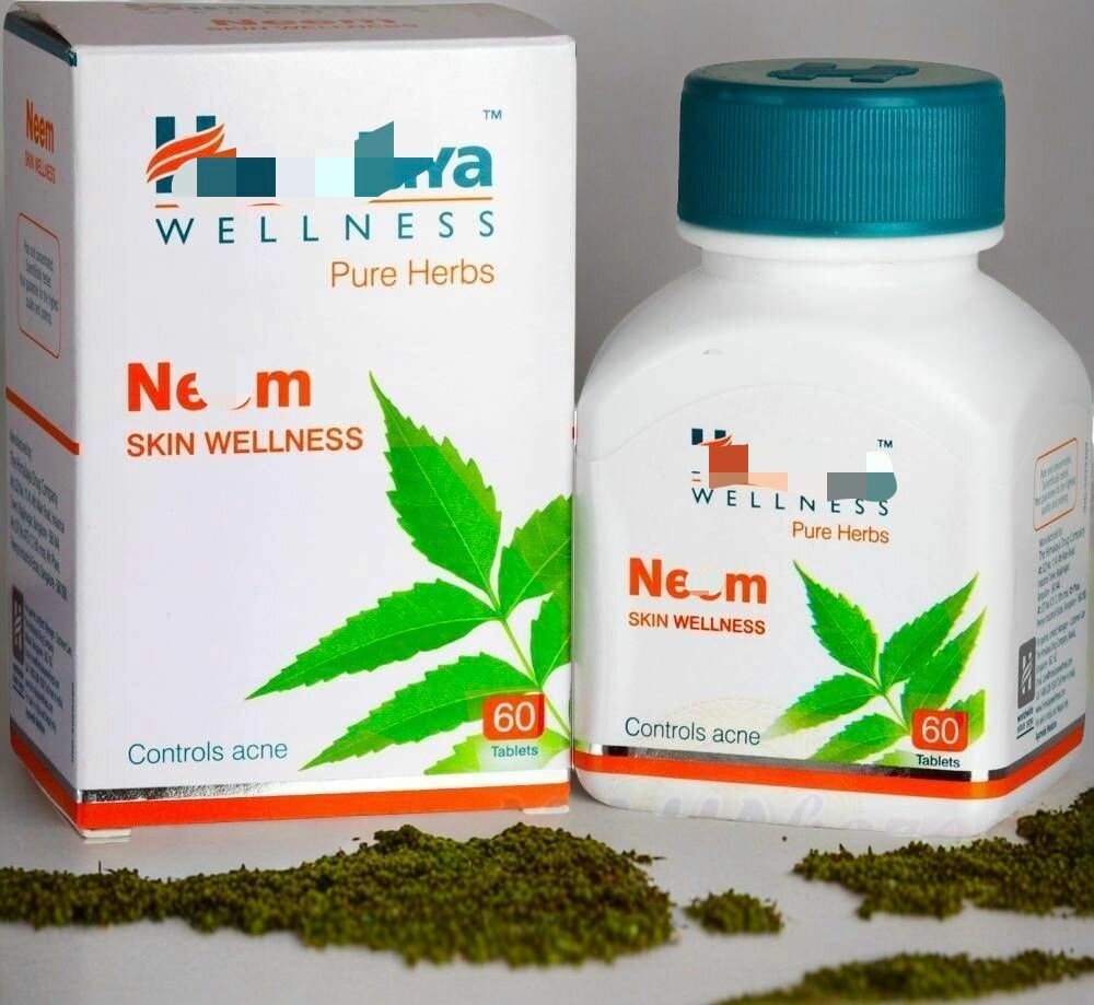 Ним Гималая (Neem Himalaya), для лечения заболеваний связанных с нарушением обмена веществ/от угревой сыпи, прыщей, фурункулов, крапивницы, гнойничковых заболеваний, нарывов, экземы 60 таблеток