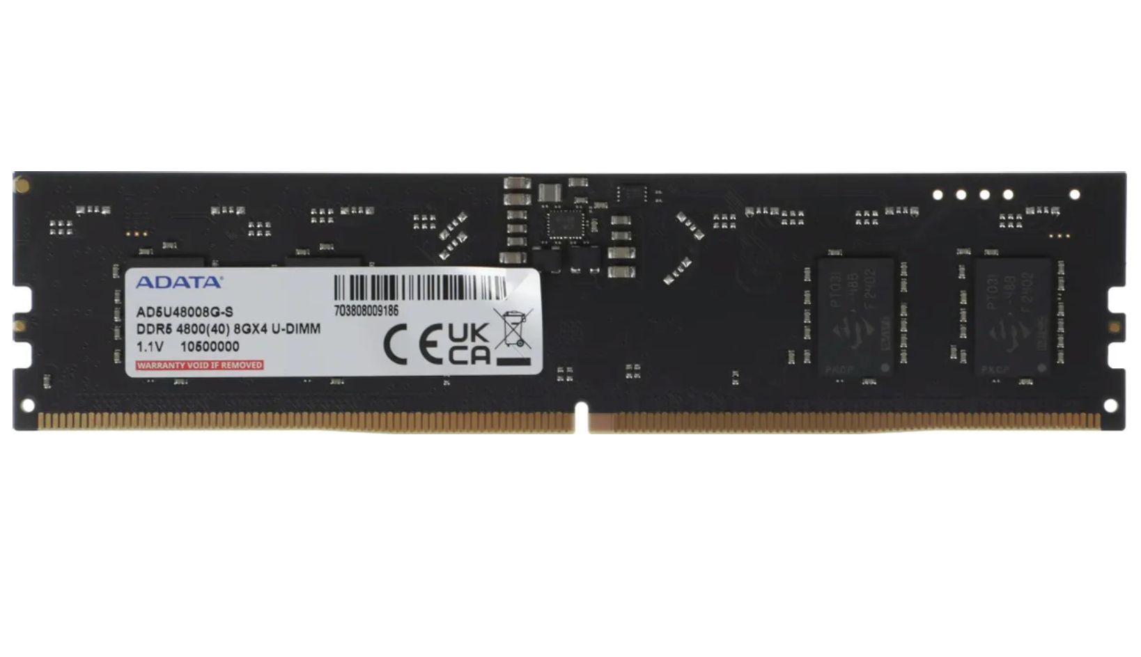 Оперативная память A-Data AD5U48008G-S DDR5 - 1x 8ГБ 4800МГц, DIMM