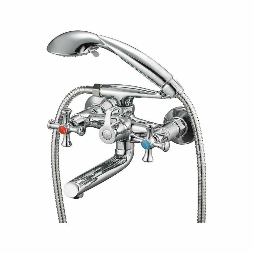 Смеситель для ванны и душа G-lauf с коротким поворотным изливом, хром QML3-A827