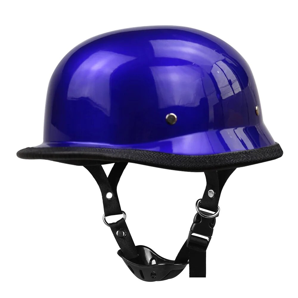 Ретро мотоциклетный шлем мото шлем скутер винтажный байкерский Фиолетовый, XL, Blue Helmet