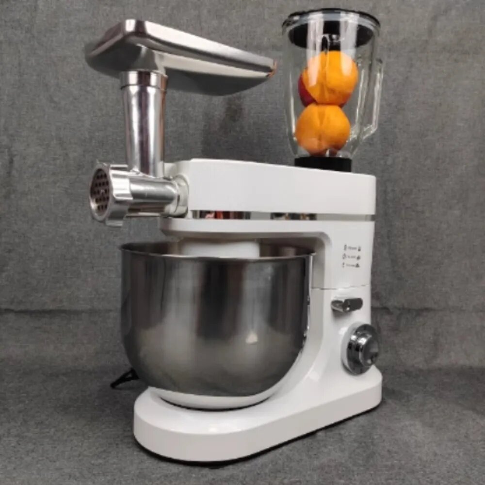 Кухонный робот-миксер Cuisinart для домашнего использования объёмом 8 л, мощностью 1600 Вт, с блендером 1,5 л, мясорубкой, пастамайзером и лапшемастером