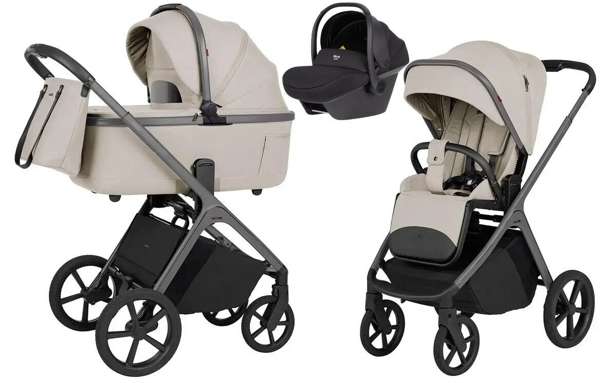 Коляска 3 в 1 Carrello Vector f складная люлька автолюлька с рождения Zephyr Beige