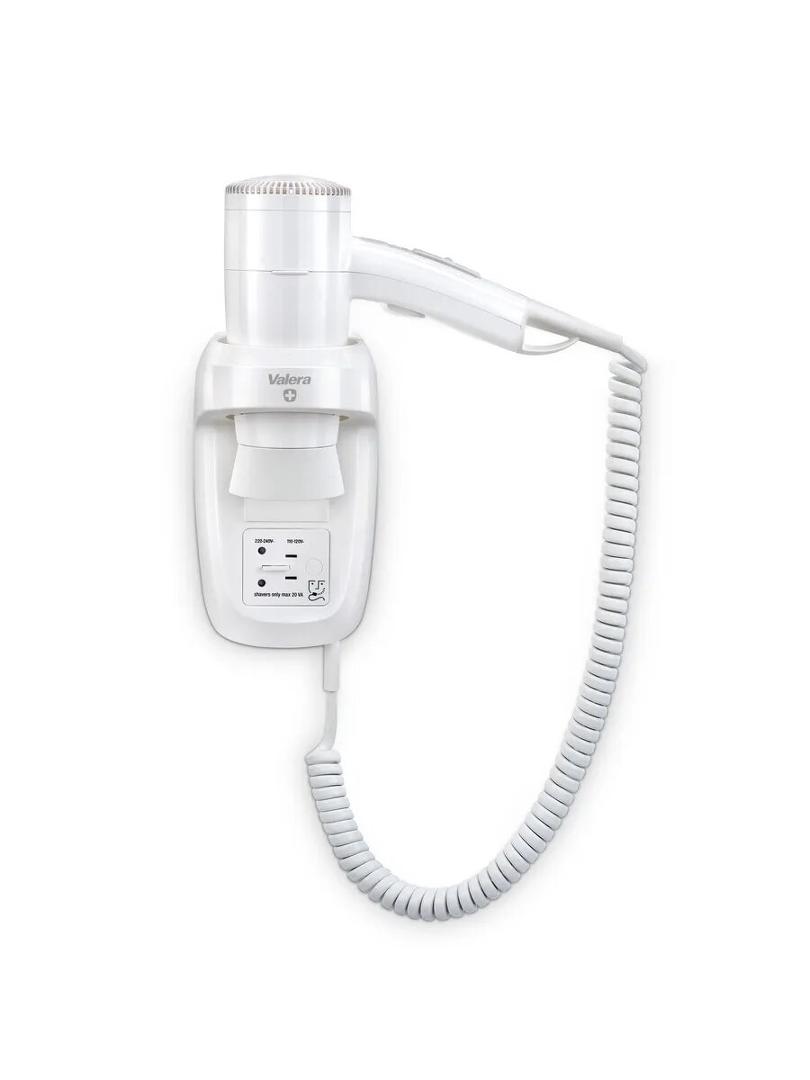 Фен Valera Premium Smart 1600 Shaver White, настенный, с розеткой для электробритвы, белый
