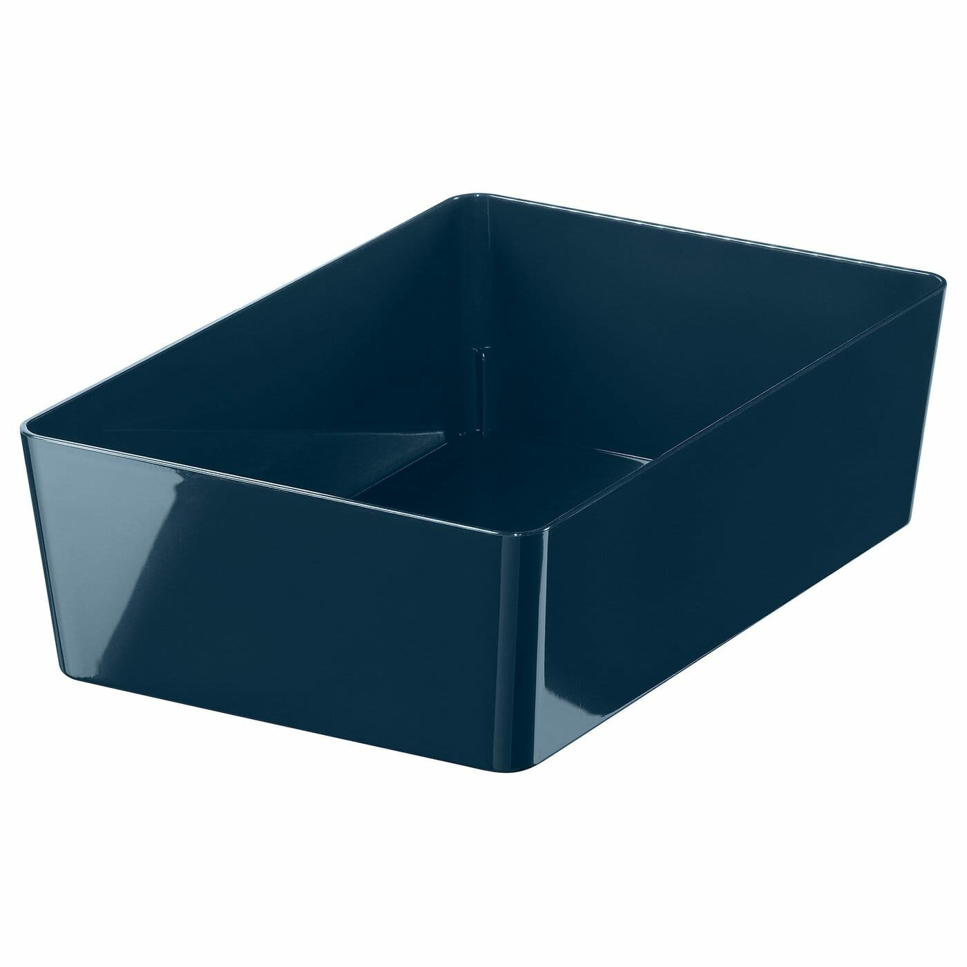 Органайзер для хранения вещей IKEA KUGGIS Контейнер, чёрно-синий, 18x26x8 см 606.101.97