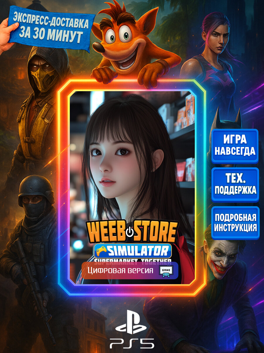 Weeb Store Simulator: Supermarket Together PS5 | Моментальная доставка | Английский язык | Имитация