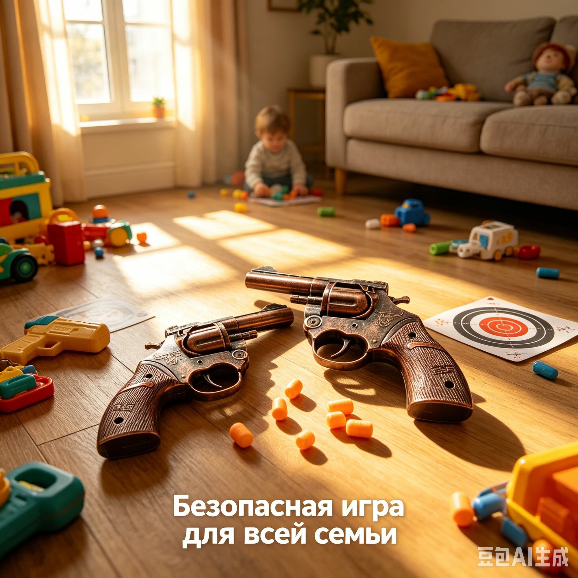 Детский револьвер металлический / игрушечный пистолет для мальчиков, косплея и игр, прочный, безопасный, подарок на день рождения