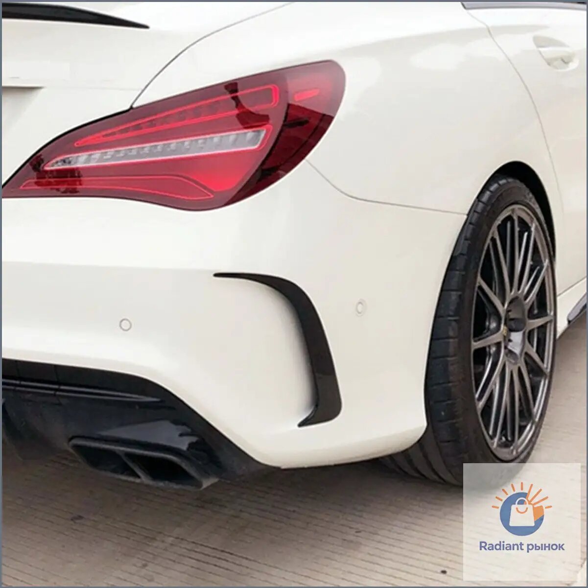 Аэродинамический спойлер для заднего бампера Mercedes-Benz CLA200/220/250 W117, матово-чёрный