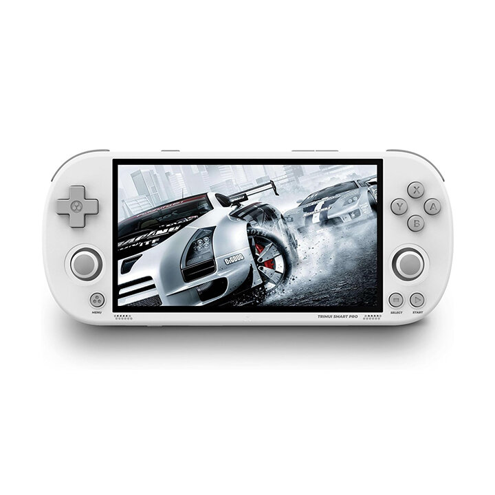Портативная игровая консоль Trimui smart pro 64 гб, белый, встроенные игры, IPS экран