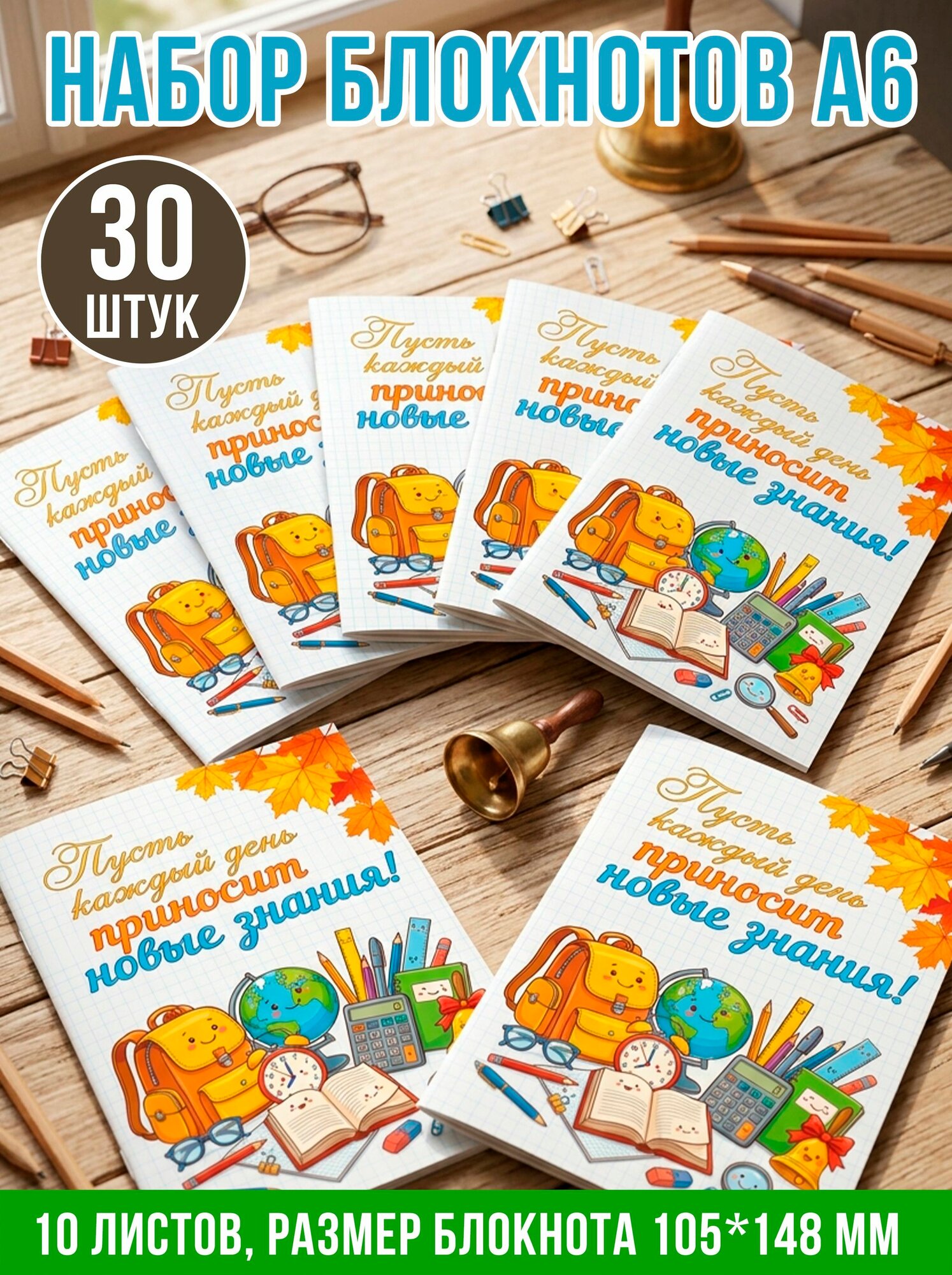Набор блокнотов для школьников на 1 сентября А6 30 шт