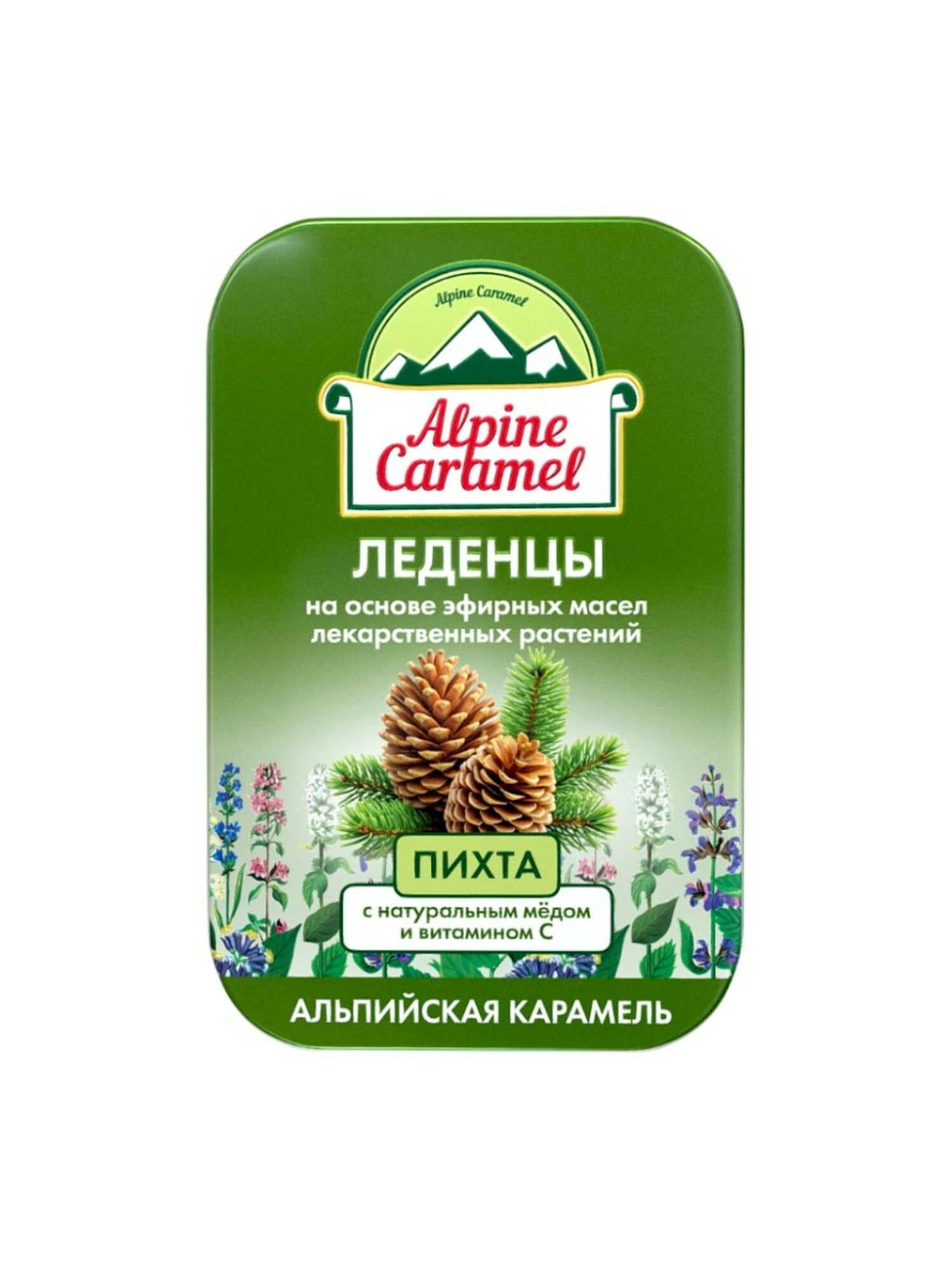 ALPINE CARAMEL леденцы альпийская карамель детские С натуральным медом И витамином С со вкусом пихты 53,0
