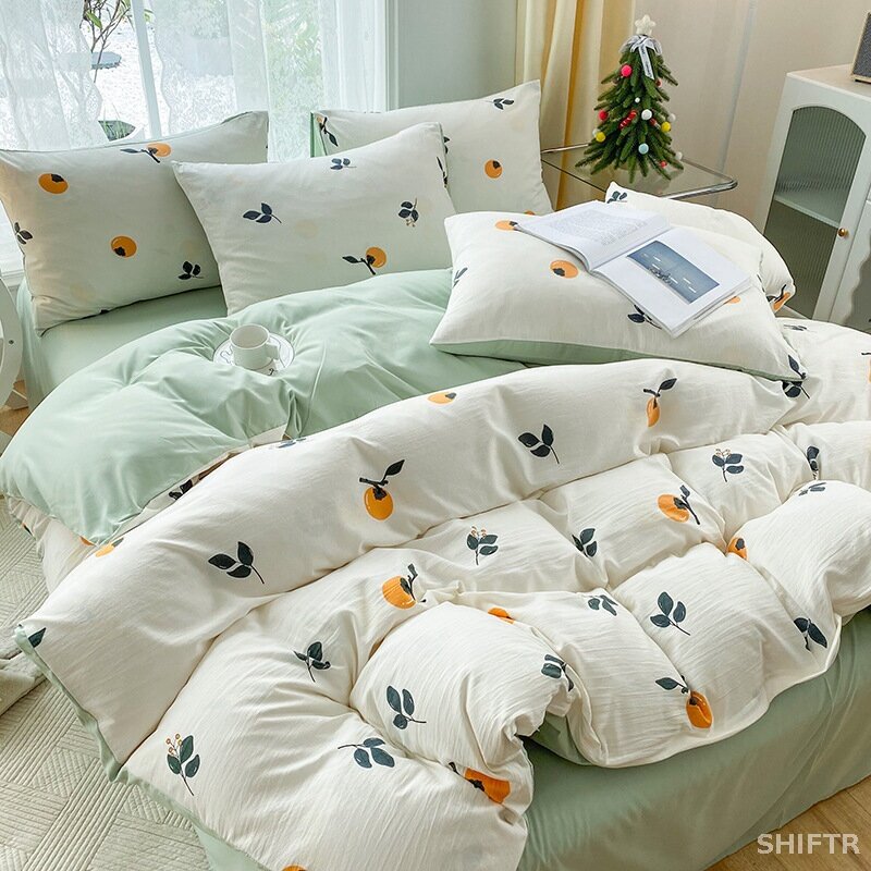 Комплект постельного белья Sweet Dream "Хурма хороша в паре", трикотаж, хлопок, 4 предмета