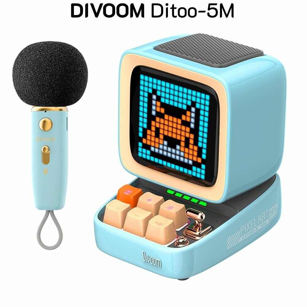 DIVOOM Ditoo-5M Глобальная версия игры в жанре пиксельной графики портативный Bluetooth-динамик с 16x16LED-дисплеем для управления приложениями