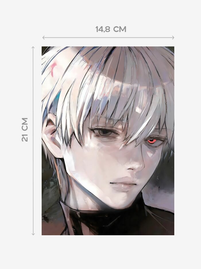 Блокнот А5 Аниме Токийский гуль Tokyo Ghoul, на кольцах, в точку