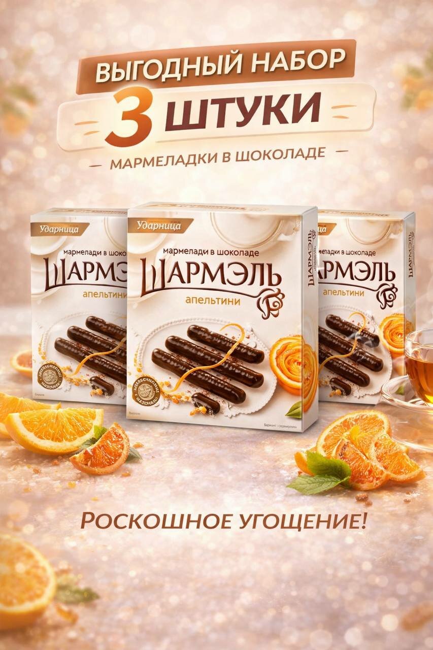 Мармеладки в шоколаде Апельтини 160 гр.