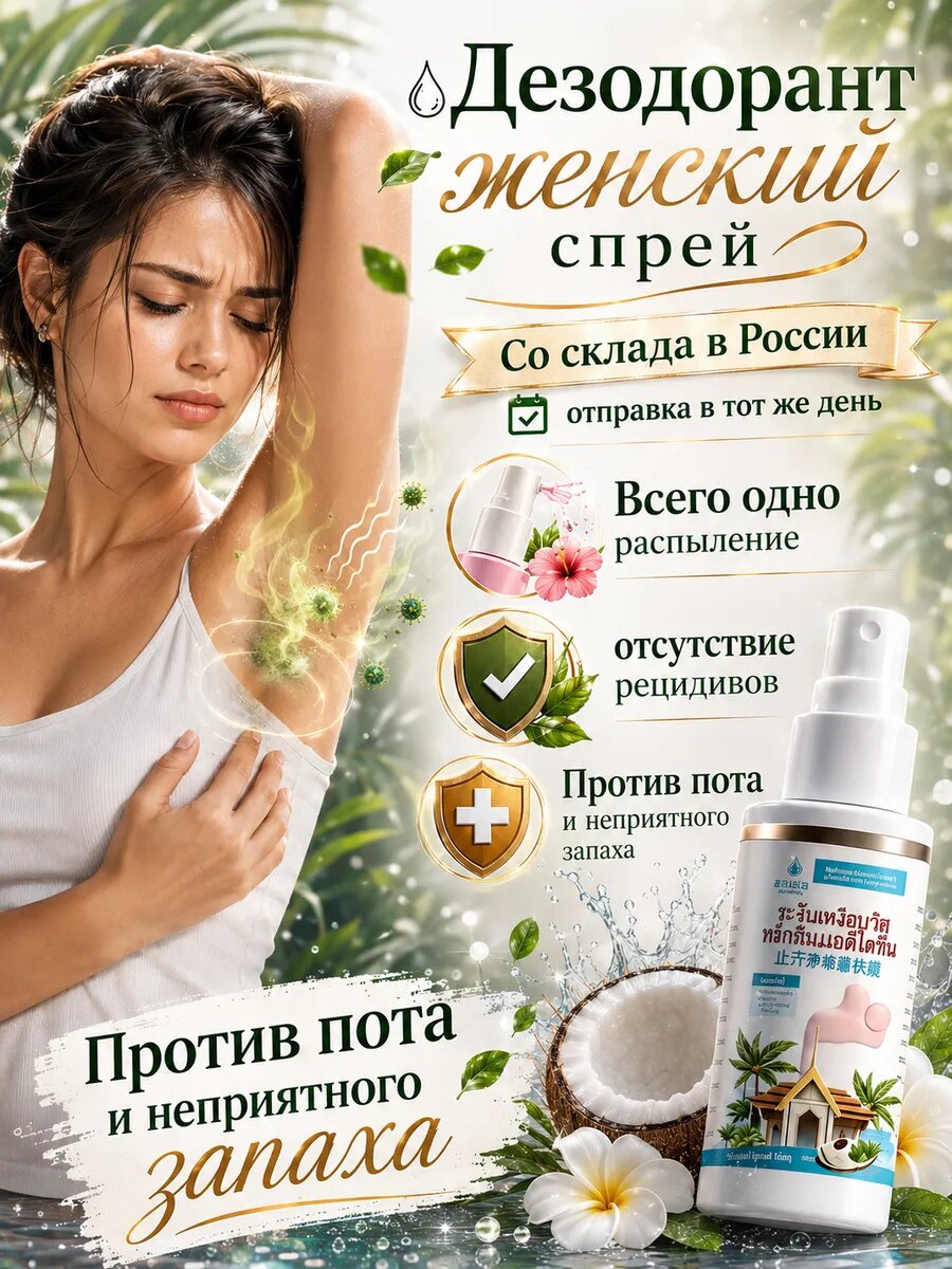Дезодорант без запаха гипоаллергенный от пота с эвкалиптом