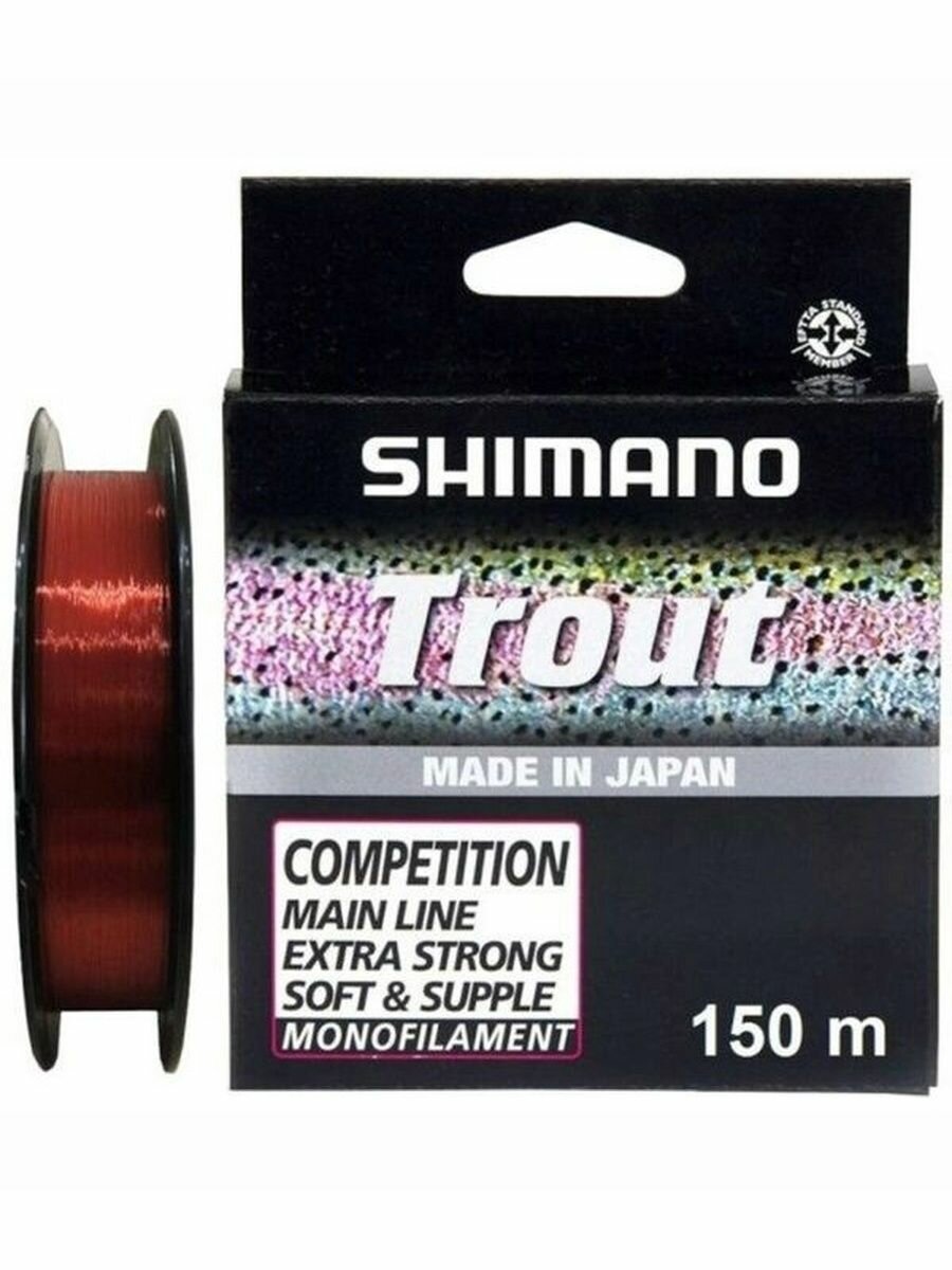 Леска Shimano Trout Competition Mono 150 м красная 0,12 мм TROUTCM15012
