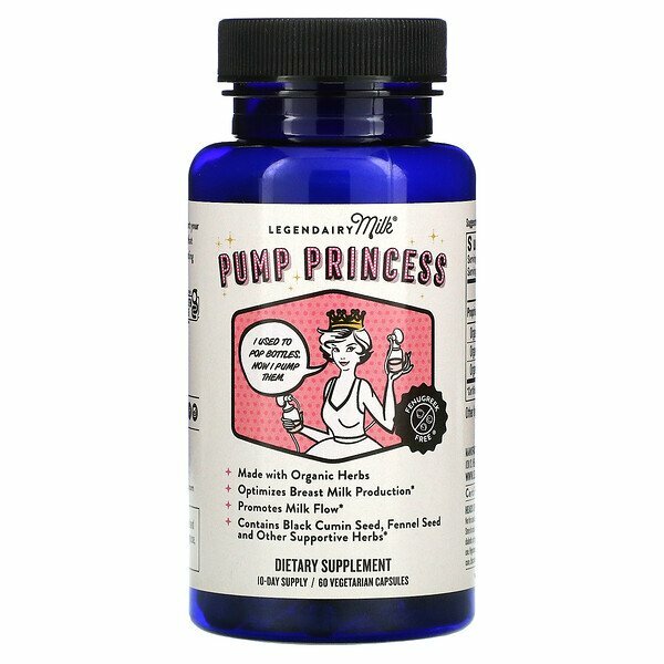 Legendairy Milk, Pump Princess, поддержка лактации 60 веганских капсул