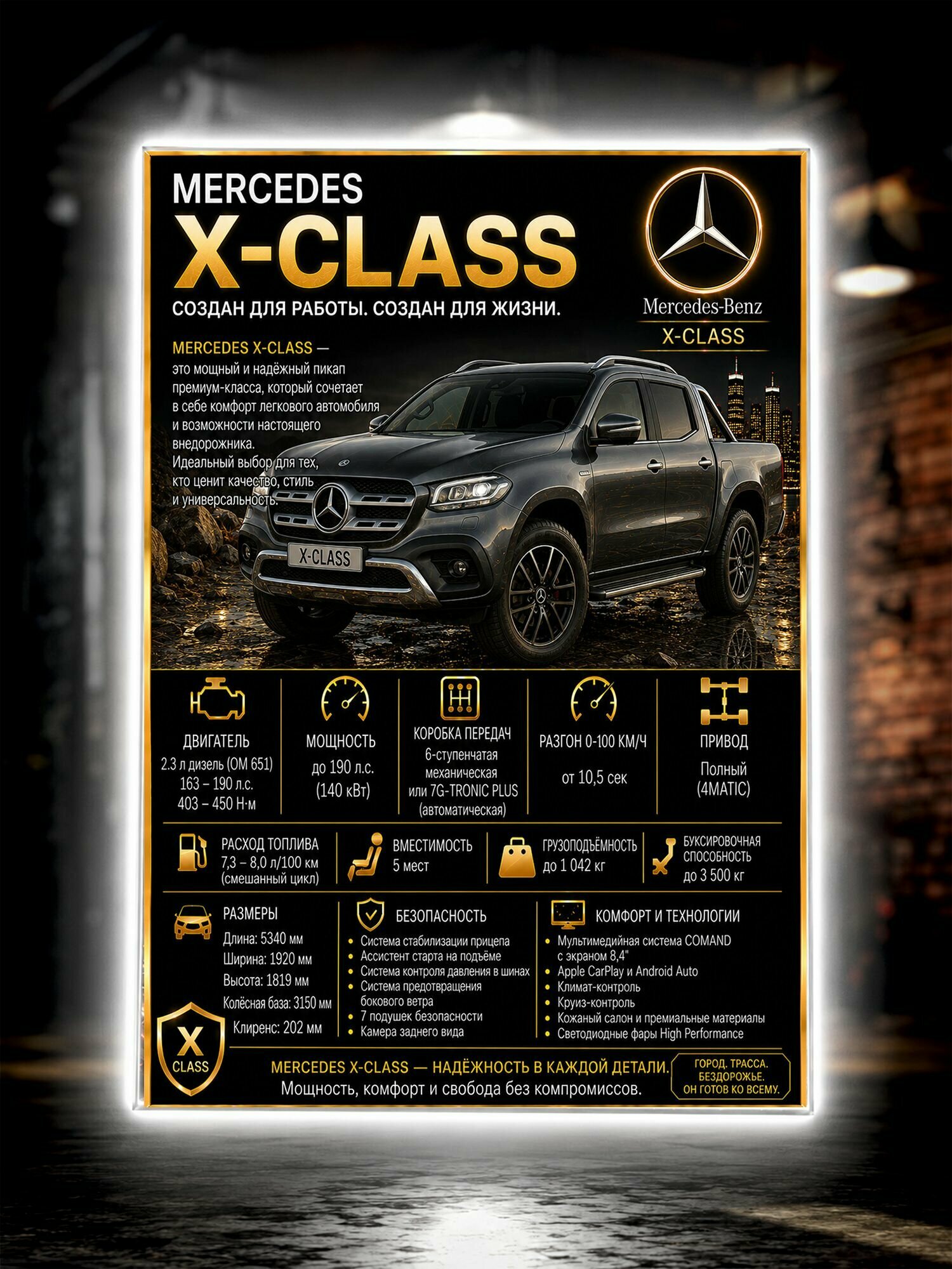 Постер+Рамка. "MERCEDES X-CLASS " — фото 1