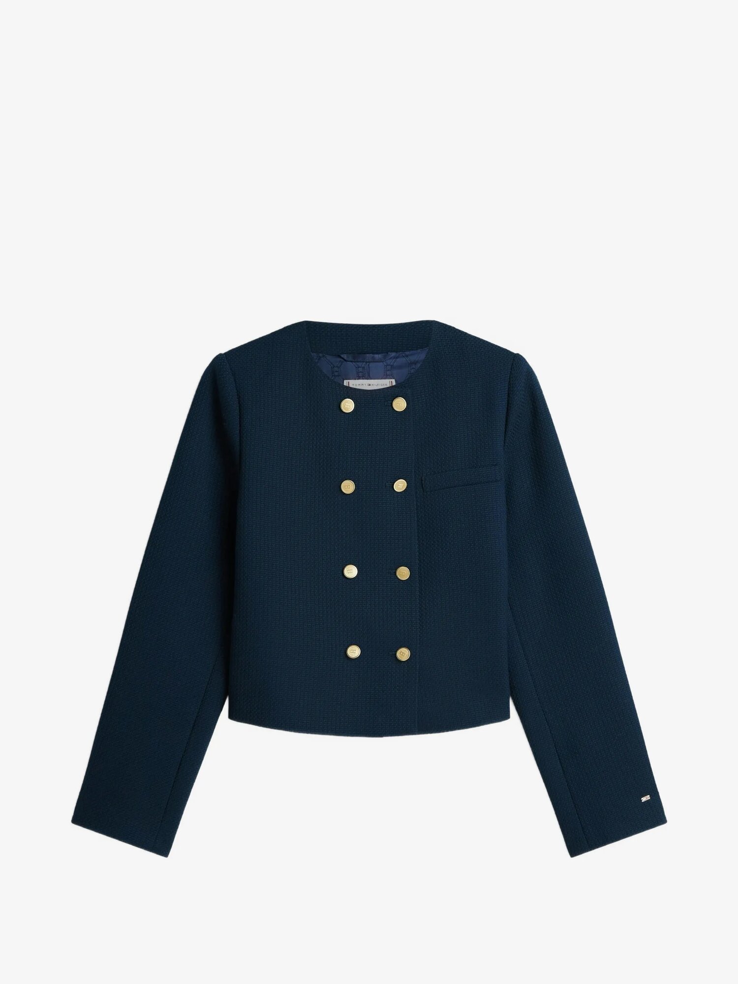 Пиджак Button round-neck jacket