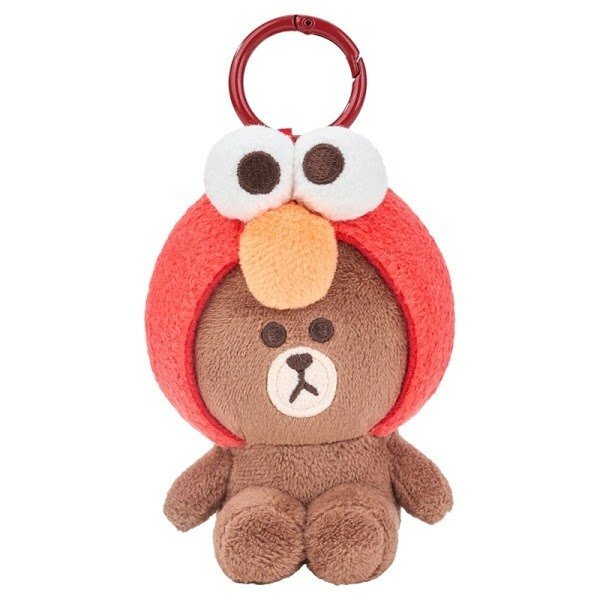 Плюшевая игрушка-подвеска MINISO LINE FRIENDS Brown Bear для сумки или головного убора Подвеска «Бурый медведь»