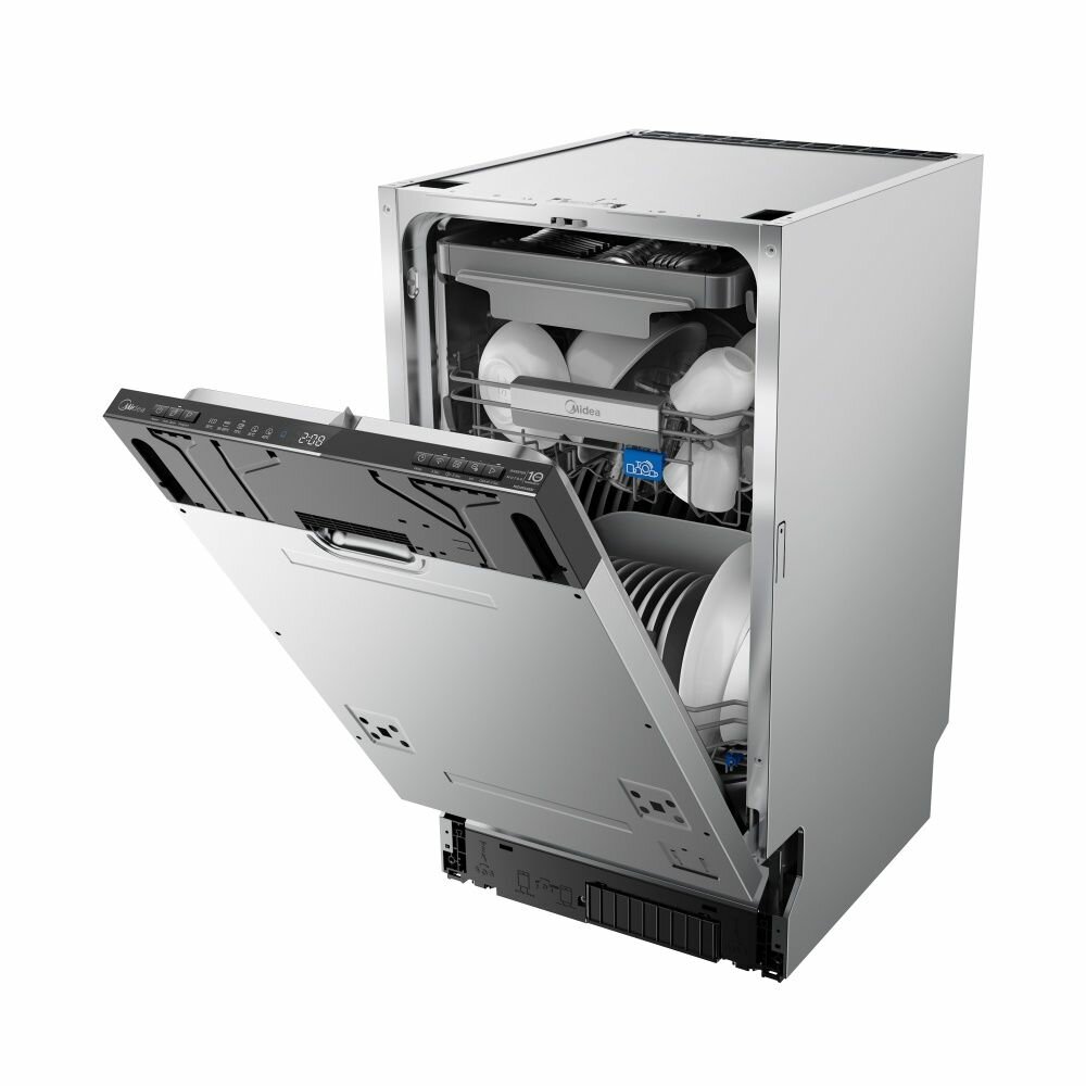 Посудомоечная машина Midea MID45S485I, встраиваемая, серебристая