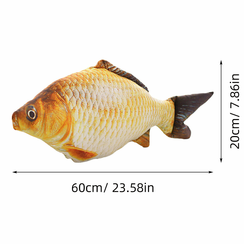Подушка в форме большого рыбы 58.00x20.00x15.00cm для декора спальни и подарка