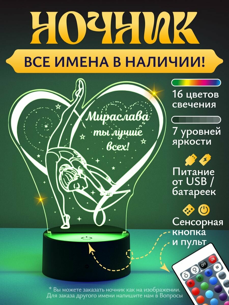 Ночник Мираслава - гимнастка Лучше всех!