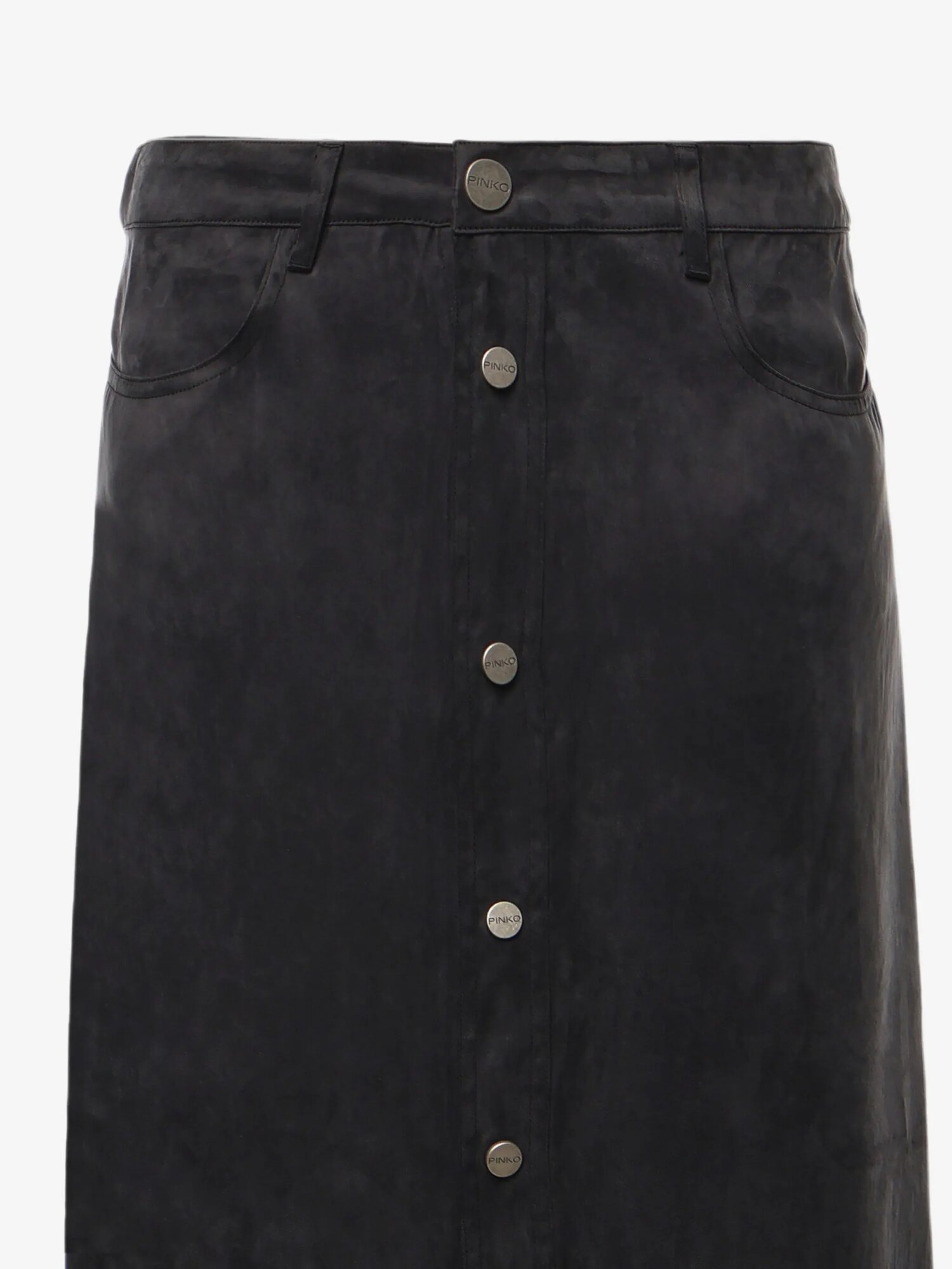 Юбка Pinko Button-up midi skirt, размер 44, черный — фото 1