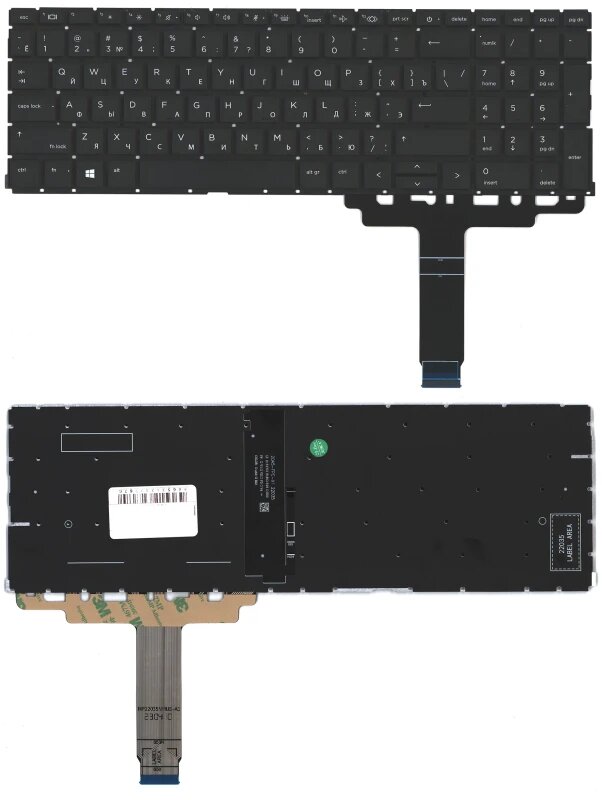 Клавиатура для ноутбука HP Probook 450 455 G8 черная с подсветкой