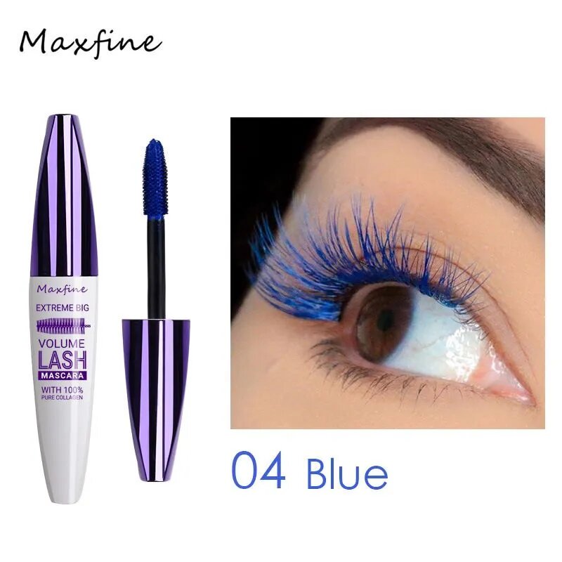 Maxfine 5D стерео цветная тушь для ресниц, вьющаяся, стойкая, не размазывается