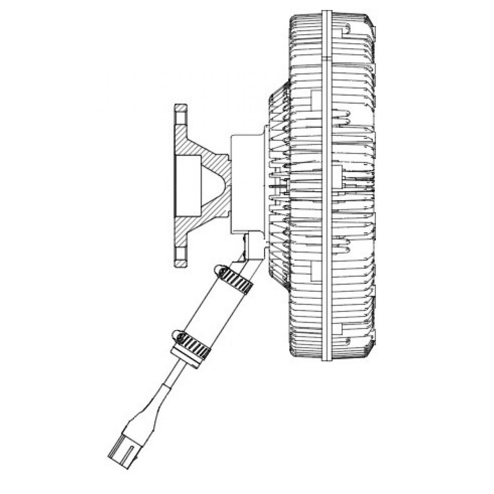 Вискомуфта, без крыльчатки для ДонгФенг DFH4180 GX 2013- 13.5D oem 1308065H01A0 арт LMC3041