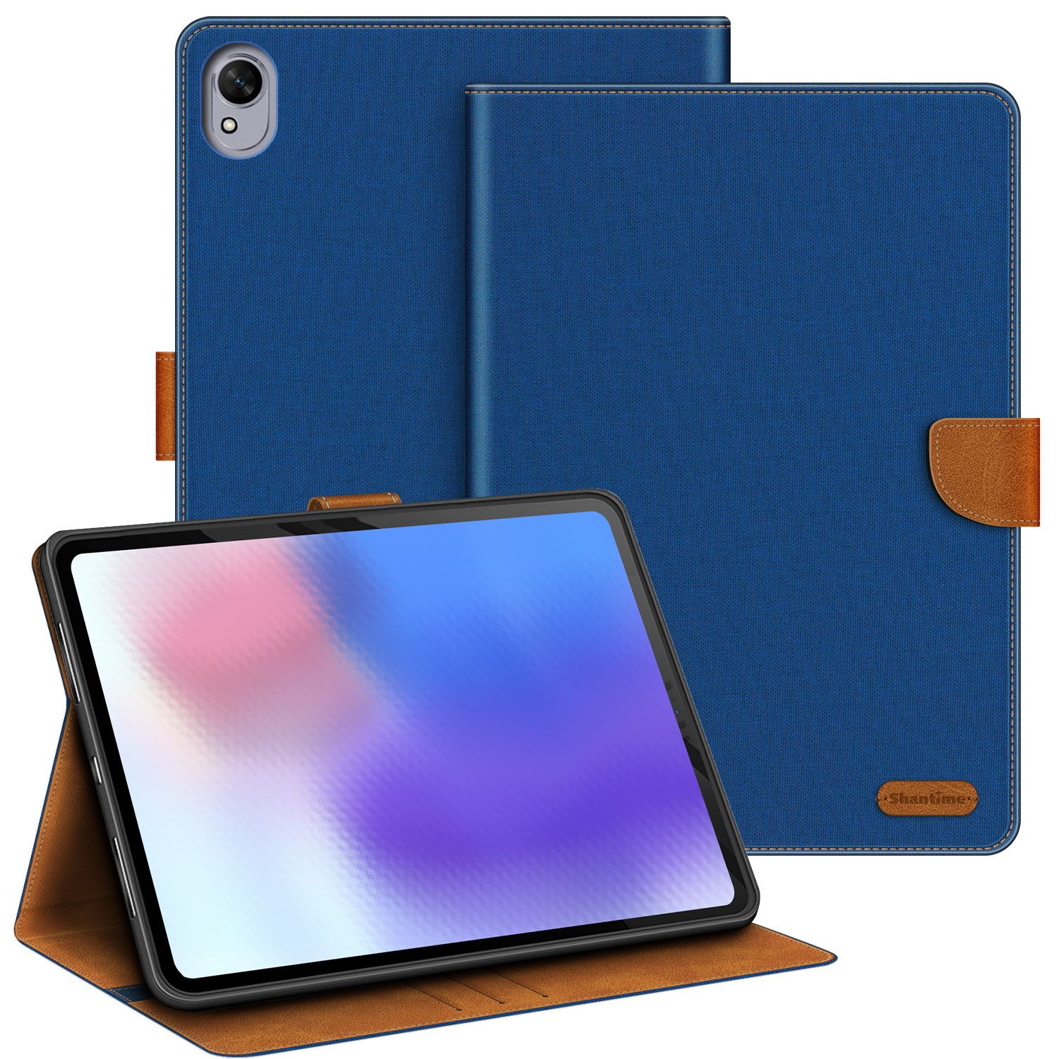 Кожаный чехол Shantime для телефона Huawei MatePad 11.5 S TGR-W09 2024, защитный чехол с внутренней силиконовой оболочкой из ТПУ и встроенной подставкой.