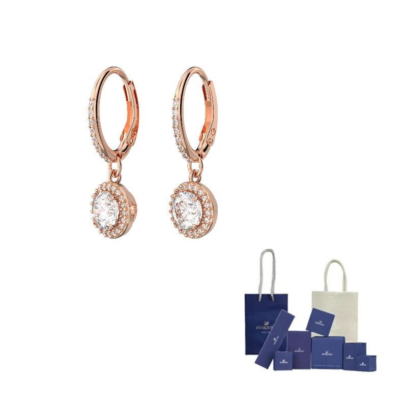 Серьги пусеты, кристаллы Swarovski