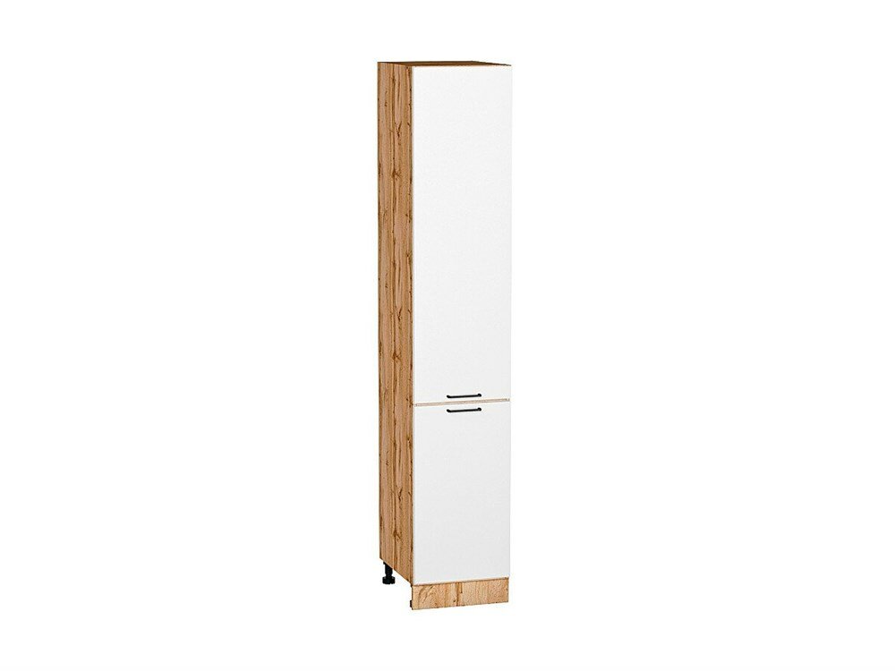VVT Шкаф пенал с 2-мя дверцами Флэт Дуб Вотан, White In 2S, 2140, 400 В*Ш*Г 2132*400*574, фасад ЛДСП White In 2S, корпус Дуб Вотан White In 2S