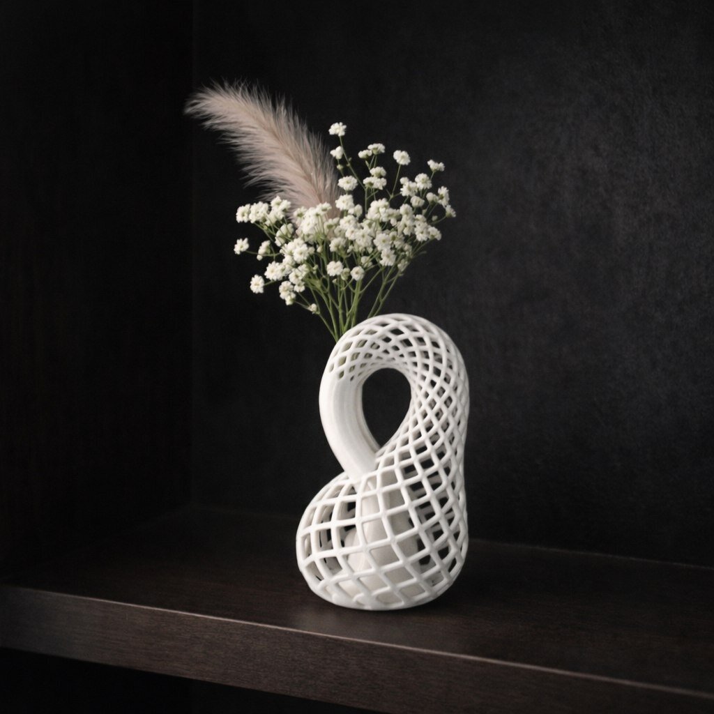 Ваза для сухоцветов декоративная для интерьера, декор для дома пластиковый, индивидуальный дизайн