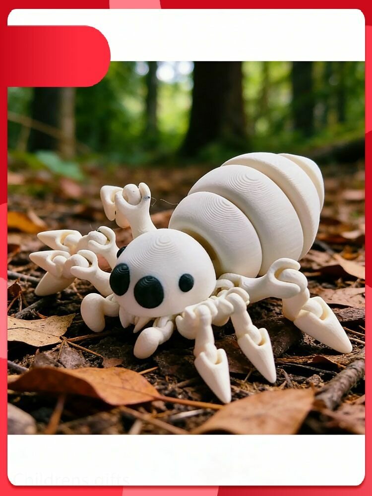 Серия 3D-печати маленьких игрушек-моделей пауков, имитационных животных, украшений ручной работы