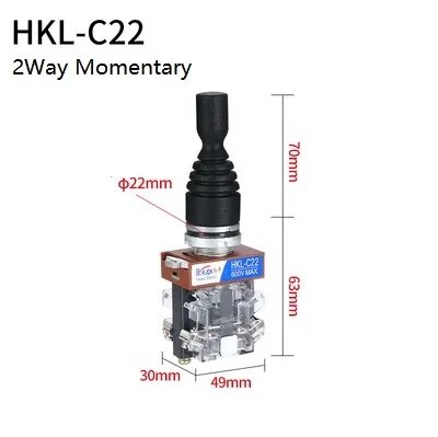 Hongkai 22 мм промышленный моноверный джойстик-переключатель 2Way Momentary 2NO