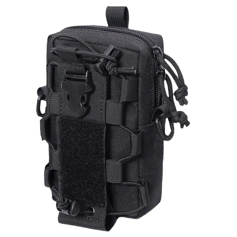 Тактическая сумка поясная черная MOLLE 2025Bag022