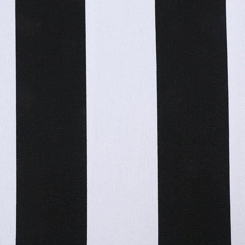 Поли-хлопковая полосатая ткань LISM для рукоделия Черный, 200cm X 150cm, 10