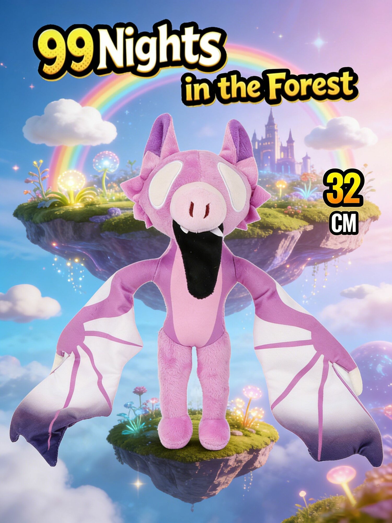 Мягкая игрушка Bat (Летучая мышь) Roblox: 99 Nights in the Forest, 32 см
