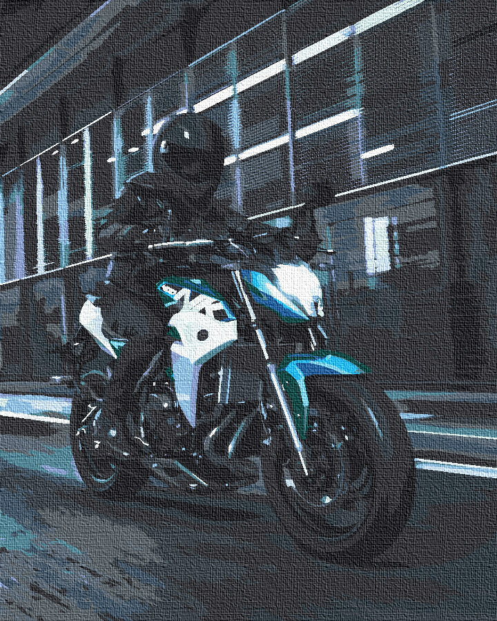 Картина по номерам на холсте с подрамником 40х50 см. Мотоцикл. Байк. "Yamaha", арт. 1589/