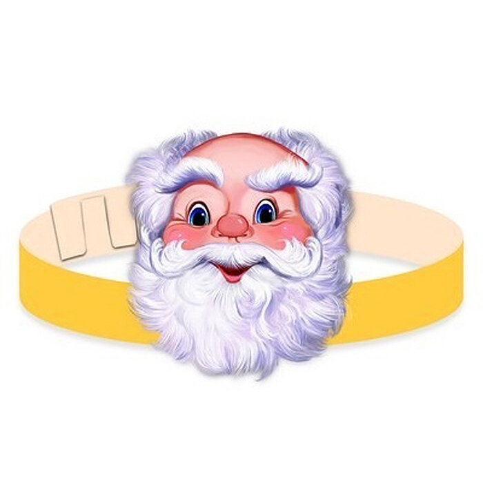 Маска-ободок ЛИС "Дед", материал текстиль и пластик, универсальный размер, праздничный аксессуар МА-8479