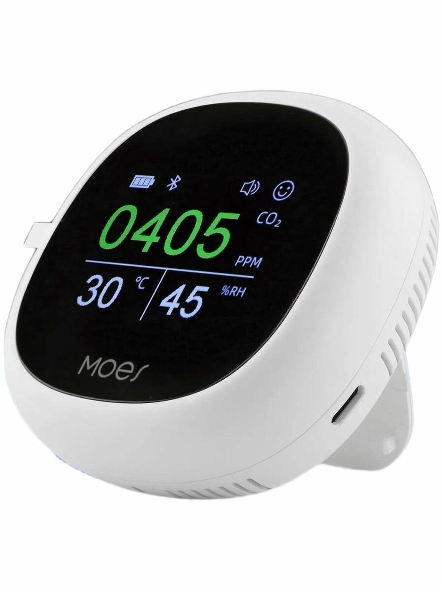 Эксклюзивный датчик для умного дома, измеряющий температуру, влажность и уровень углекислого газа, совместимый с Bluetooth и платформами Алиса, Xiaomi Smart Home через приложение Smart Life от Tuya