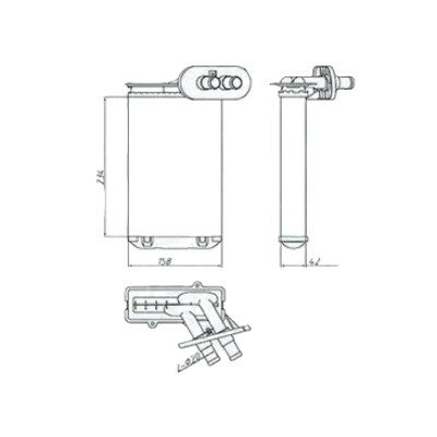 Радиатор отопителя M.MARELLI 350218494000 Vw Golf III 157x234