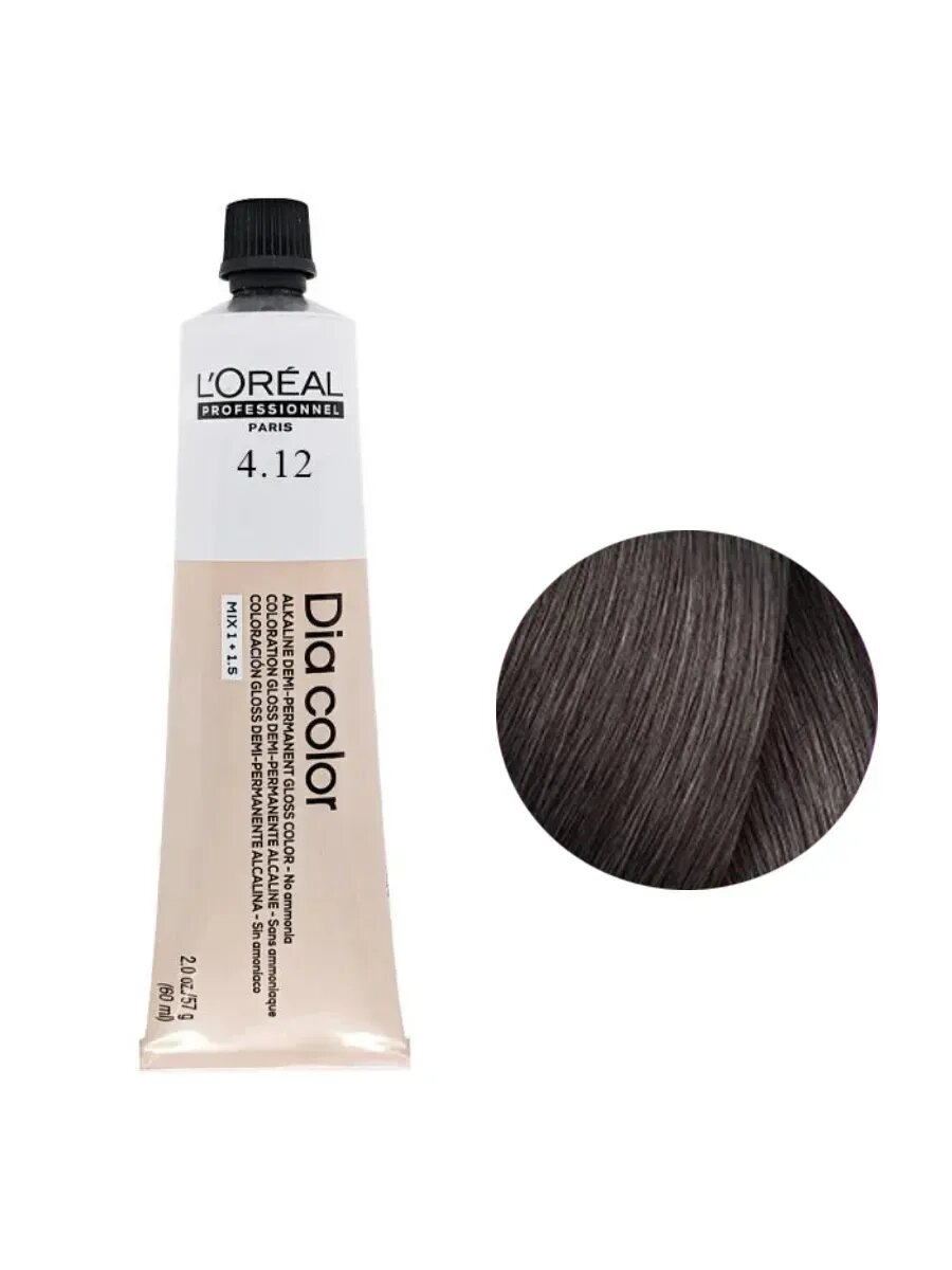 Loreal Dia Color Тон 4.12 Краска для волос без аммиака 60 мл