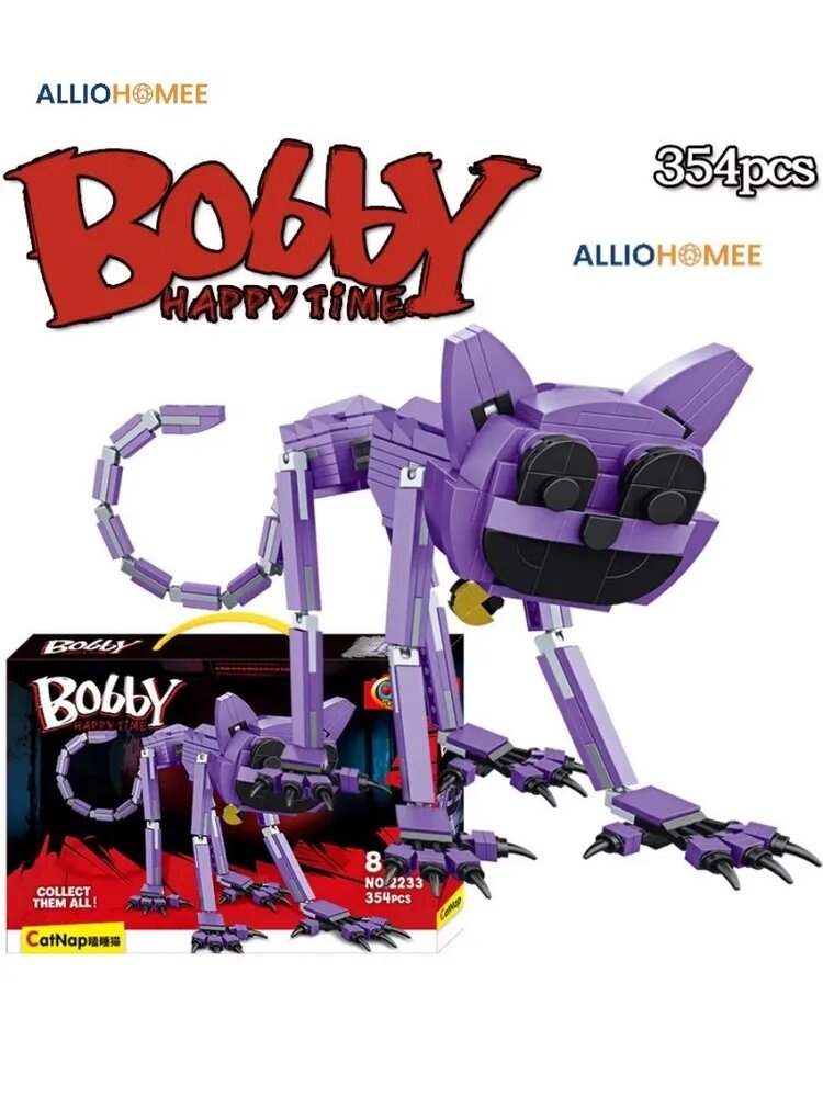 Конструктор Поппи Плейтайм Poppy Playtime, КэтНэп CatNap и Хагги Вагги Huggy Wuggy, сборная модель из блоков, развивающая игрушка для мальчиков, творческий набор