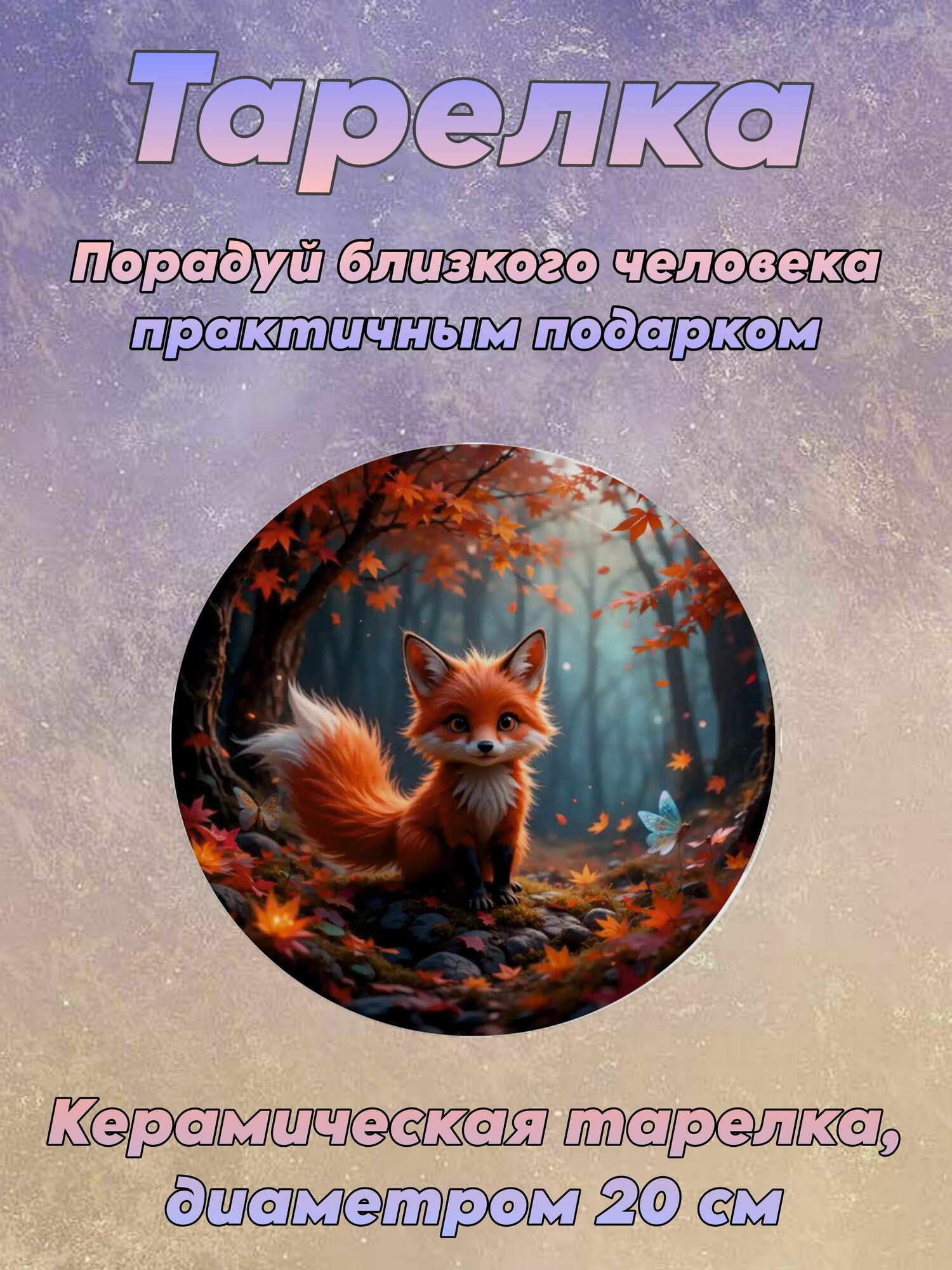 Тарелка Лисята №3