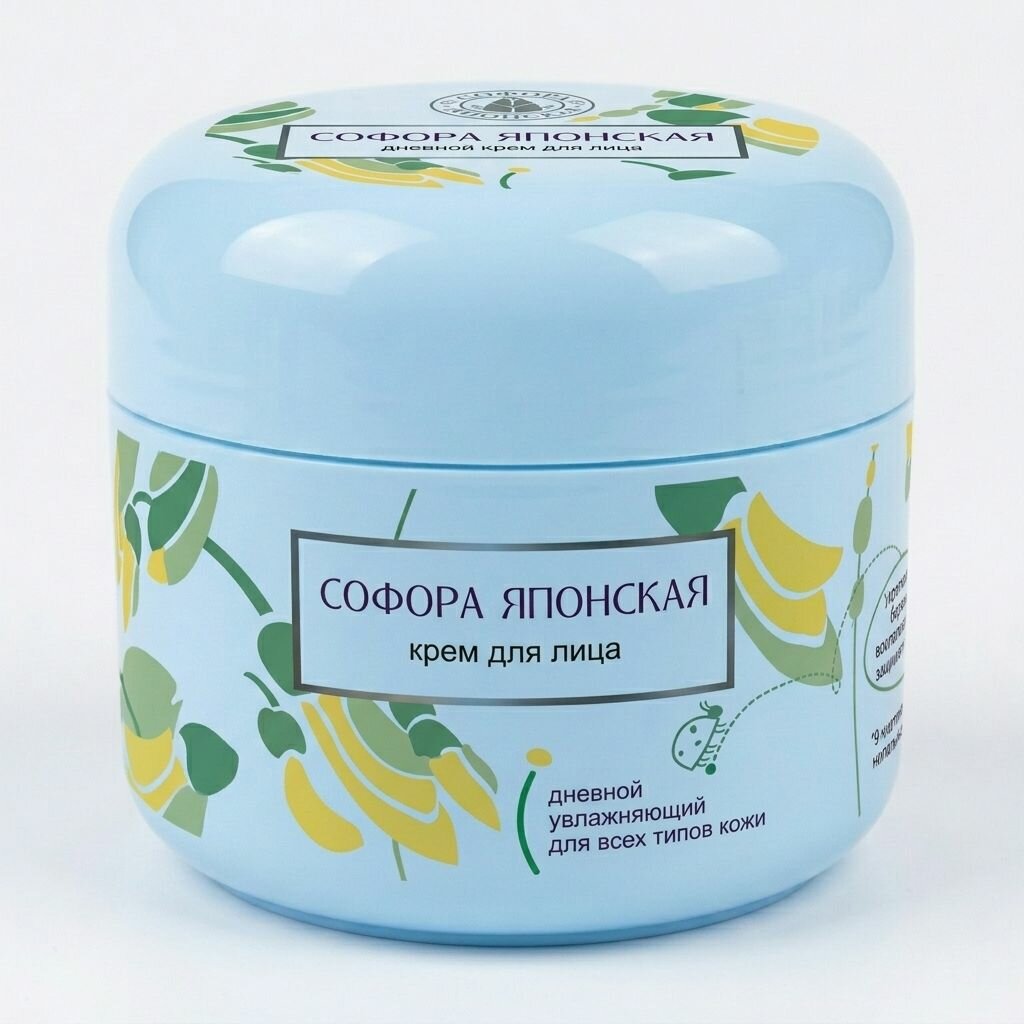 Крем для лица Софора японская дневной увлажняющий, для всех типов кожи. 40г.